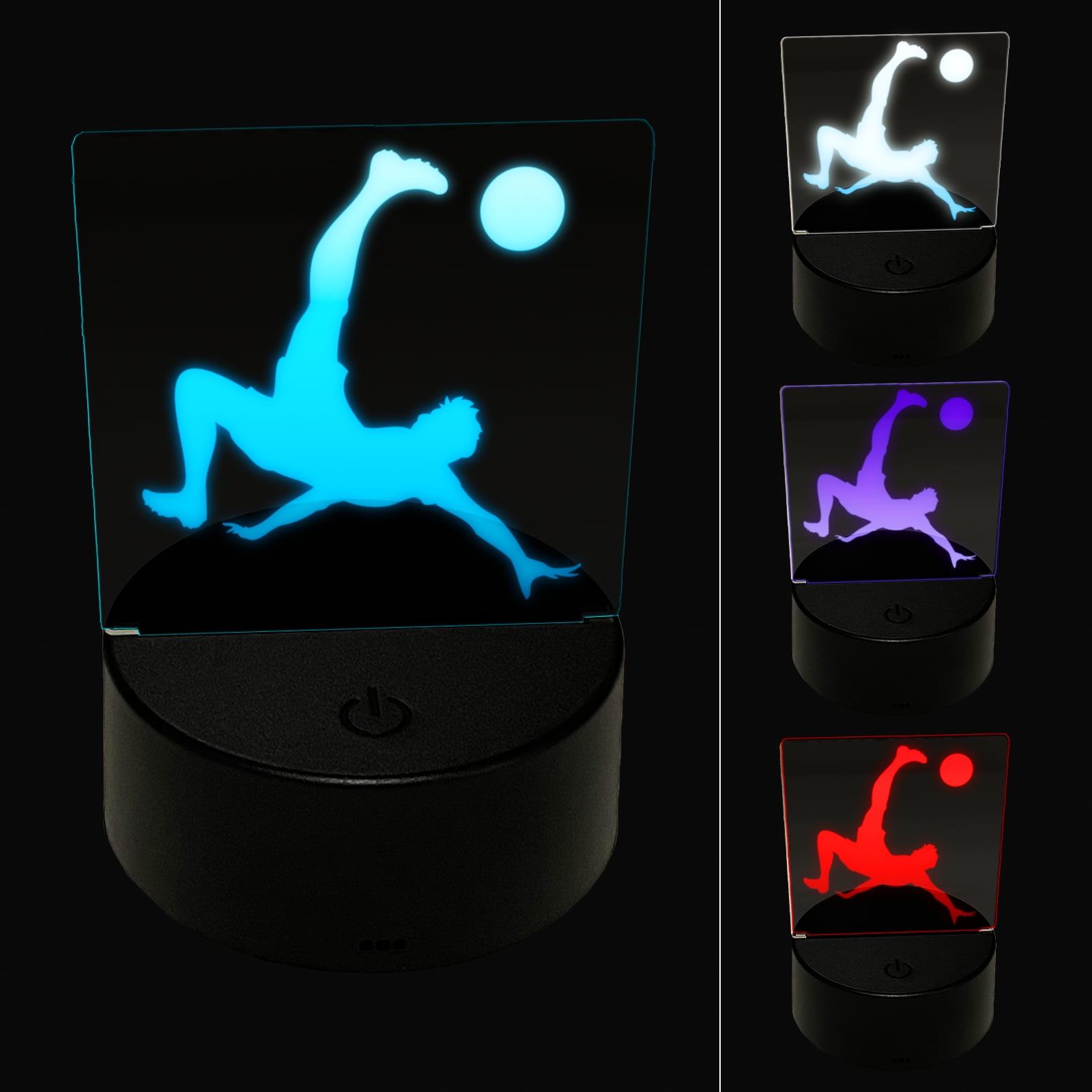 Soccer Player Bicycle Overhead Scissors Kick Ball Association Football ...