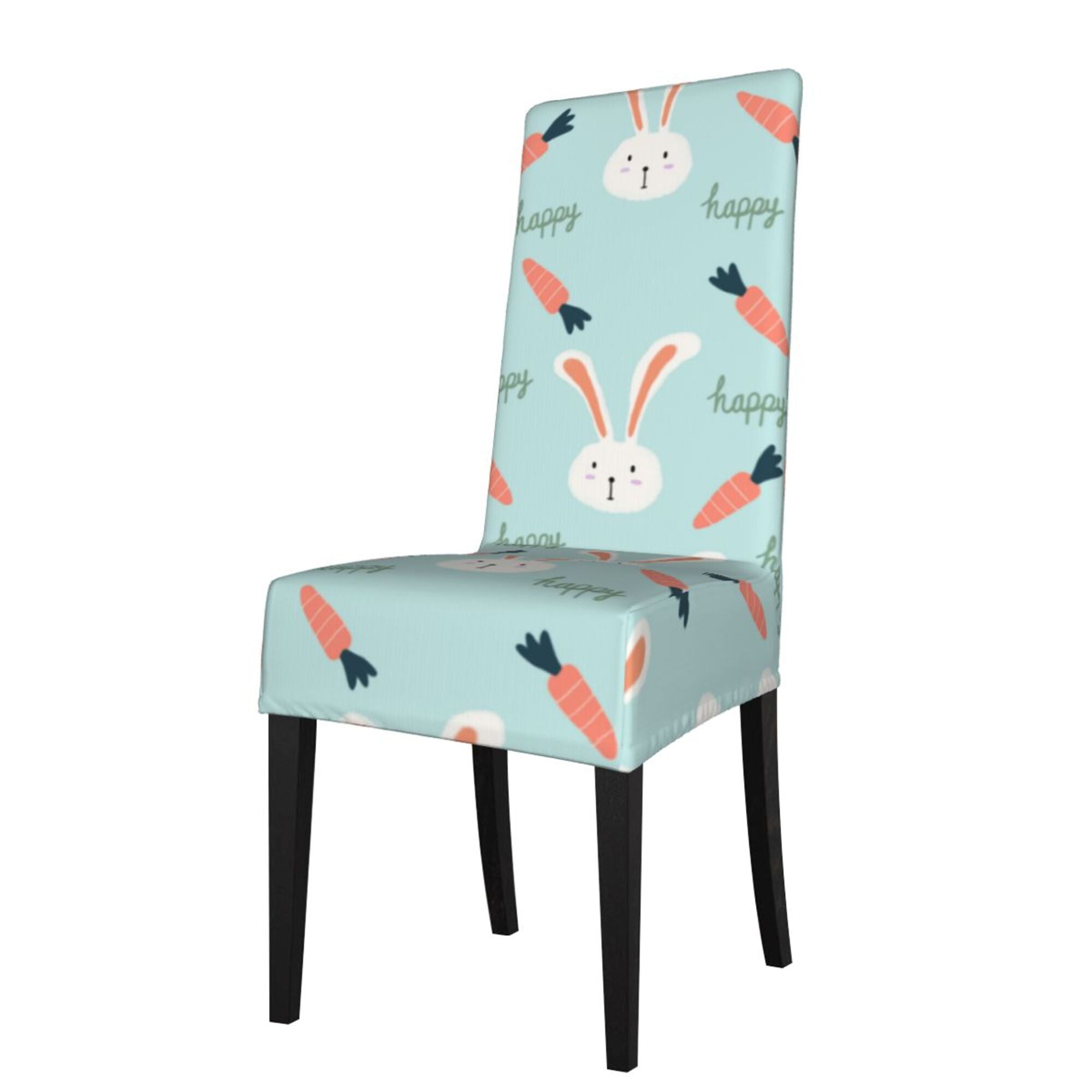 ZICANCN Carrot Bunny Doodle Chair Protectors Seat Covers , Dining Chair ...