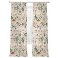 Mushroom Spring Sheer Curtains 96 Inches Long 2 Panels, Semi Sheer Rod ...