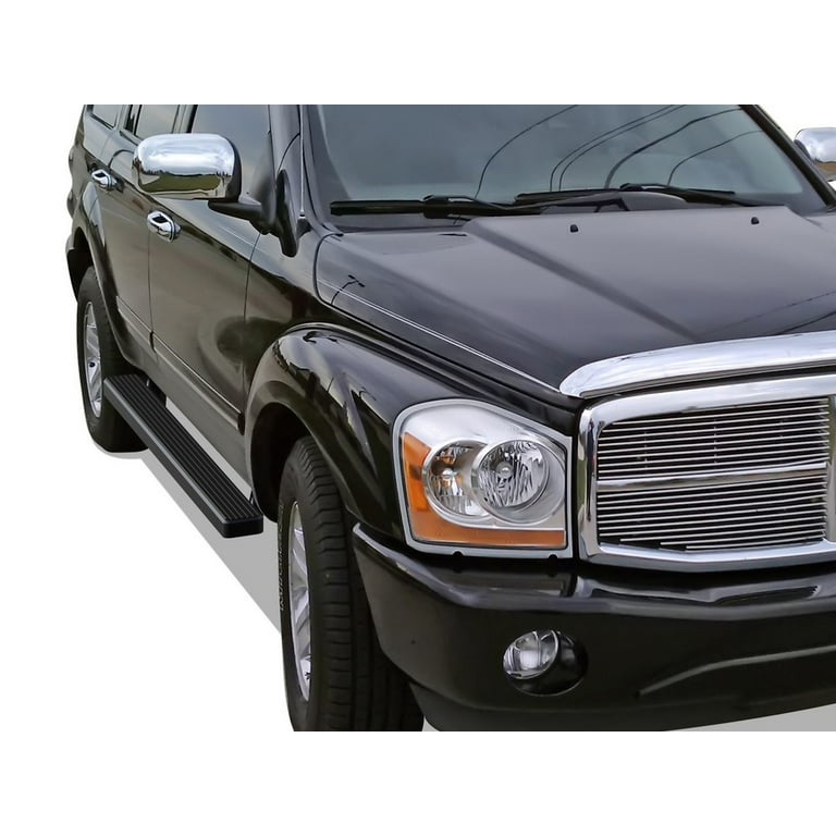 APS Running Boards 4 inches Matte Black Compatible with Dodge Durango 2004 2010 Chrysler Aspen 06 10 Side Steps Side Bars Walmart