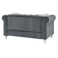 Contemporary Home Living Tufted Faux Jewel Velvet 2-Seater Sofa with ...