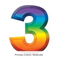 24 Pack Bulk Multi-Color Plastic 3-D Party Number 3 - Walmart.com