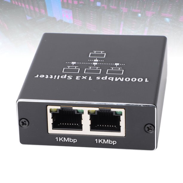 RJ45 Ethernet Splitter, 1000Mbps Internet Cable Splitter Aluminum Alloy ...