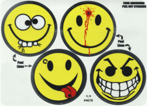 Smiley Face Variety - 3" X 5" - Sticker - Walmart.com