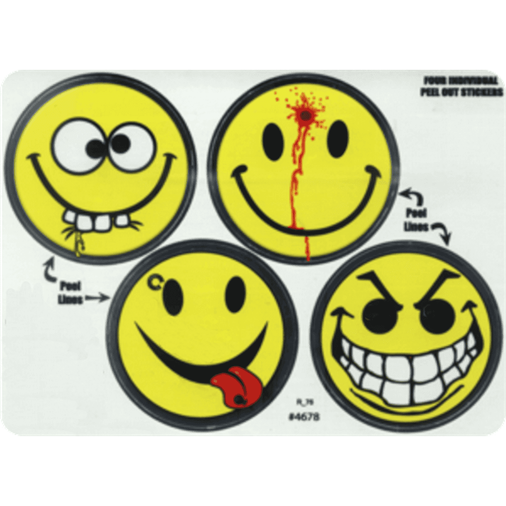 Smiley Face Variety - 3" X 5" - Sticker - Walmart.com - Walmart.com