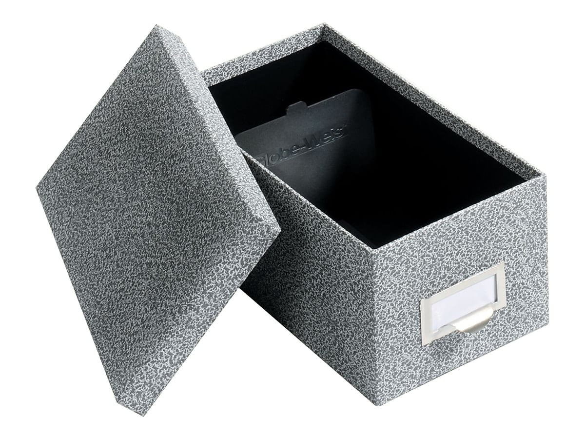 Globe-Weis Index Card File Box Black Agate 1000 Card Capacity (GLW 94 ...