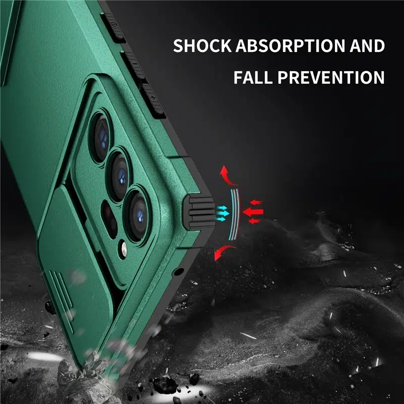 Shockproof Phone Case With Lens Protection Cover And Bracket For Galaxy ...
