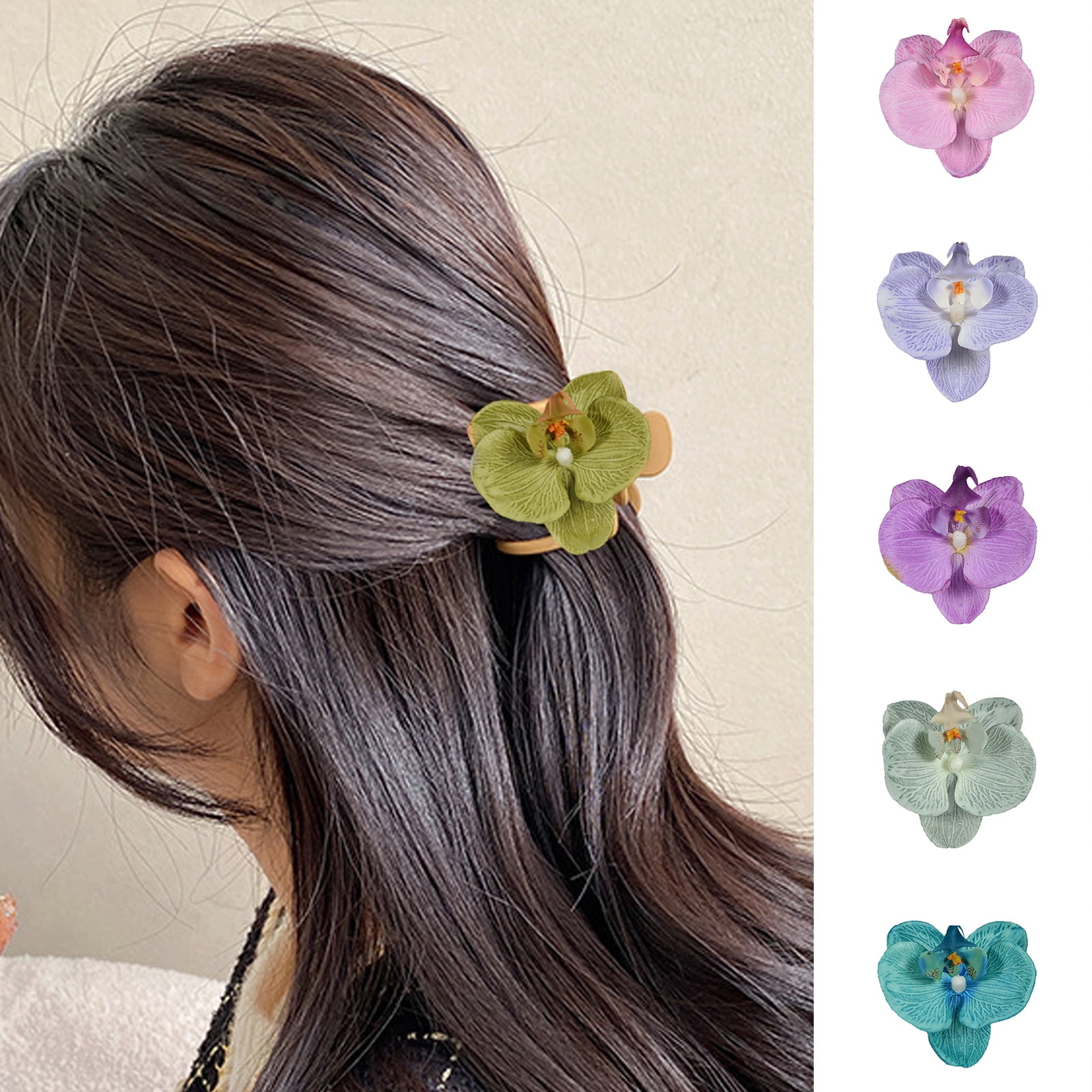 Fake Flower Heads, Artificial Silk Butterfly Orchid Heads Floral Decor ...