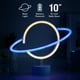 BrightSide 10" Planet Shaped LED Neon Table Light, Multicolor, Battery ...
