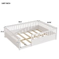 Cterwk Floor Bed with Guardrails, Wood Platform Bed Frame for Living ...