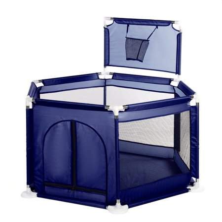 Playpen for Baby, Deluxe Extra Large Kids 6-Panel Portable Play Yard ...