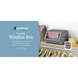 Whitmor Stackable window storage box 14" x 15" x 10" Crosshatch, Gray ...