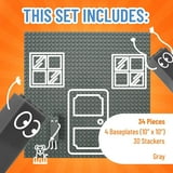 Strictly Briks Classic 10"x10" Baseplates Brik Tower | 4 Baseplates, 30 ...