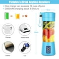 CrBoelves Personal Blender, Mini Portable Smoothie Juicer Cup, USB ...