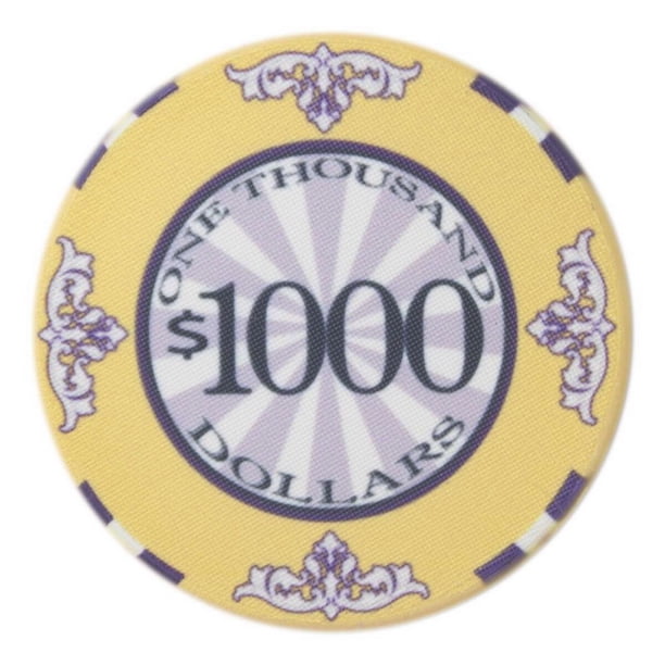Brybelly CPSC*25 Scroll 10 Gram Ceramic Poker Chip (25 Pack)-$1000 ...