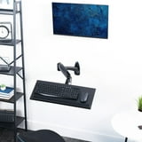 VIVO Pneumatic Wall Mounted Keyboard Tray, Adjustable Tilt, Ergonomic ...
