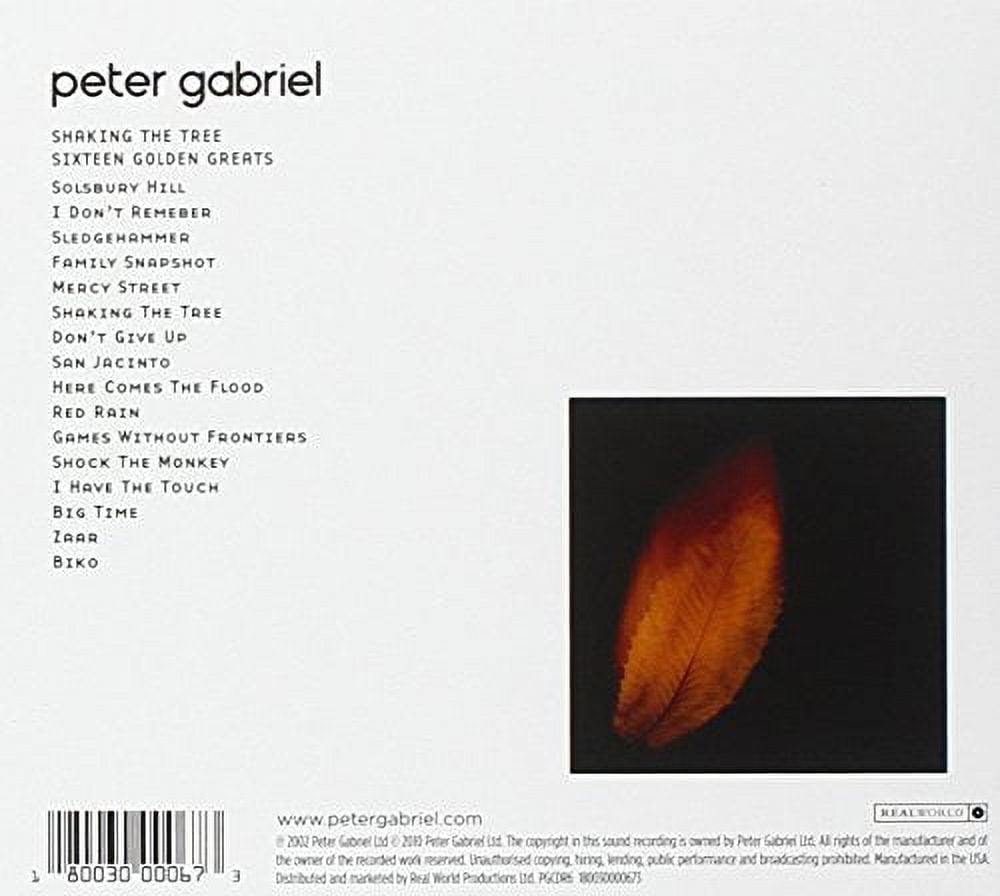 Peter Gabriel Shaking The Tree