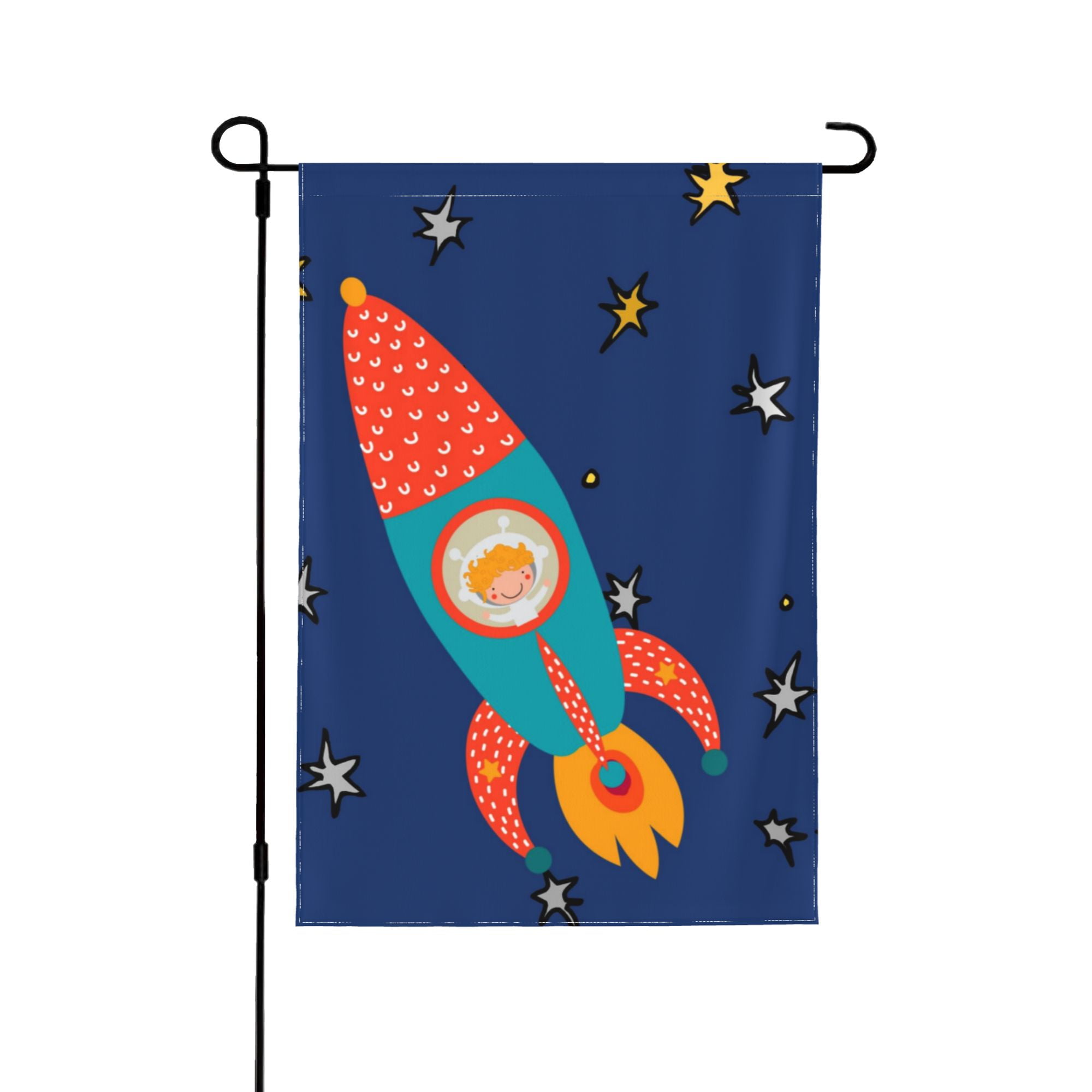 XMXY Rocket Cartoon Cute Garden Flags Double Sided,Farmhouse Holiday ...