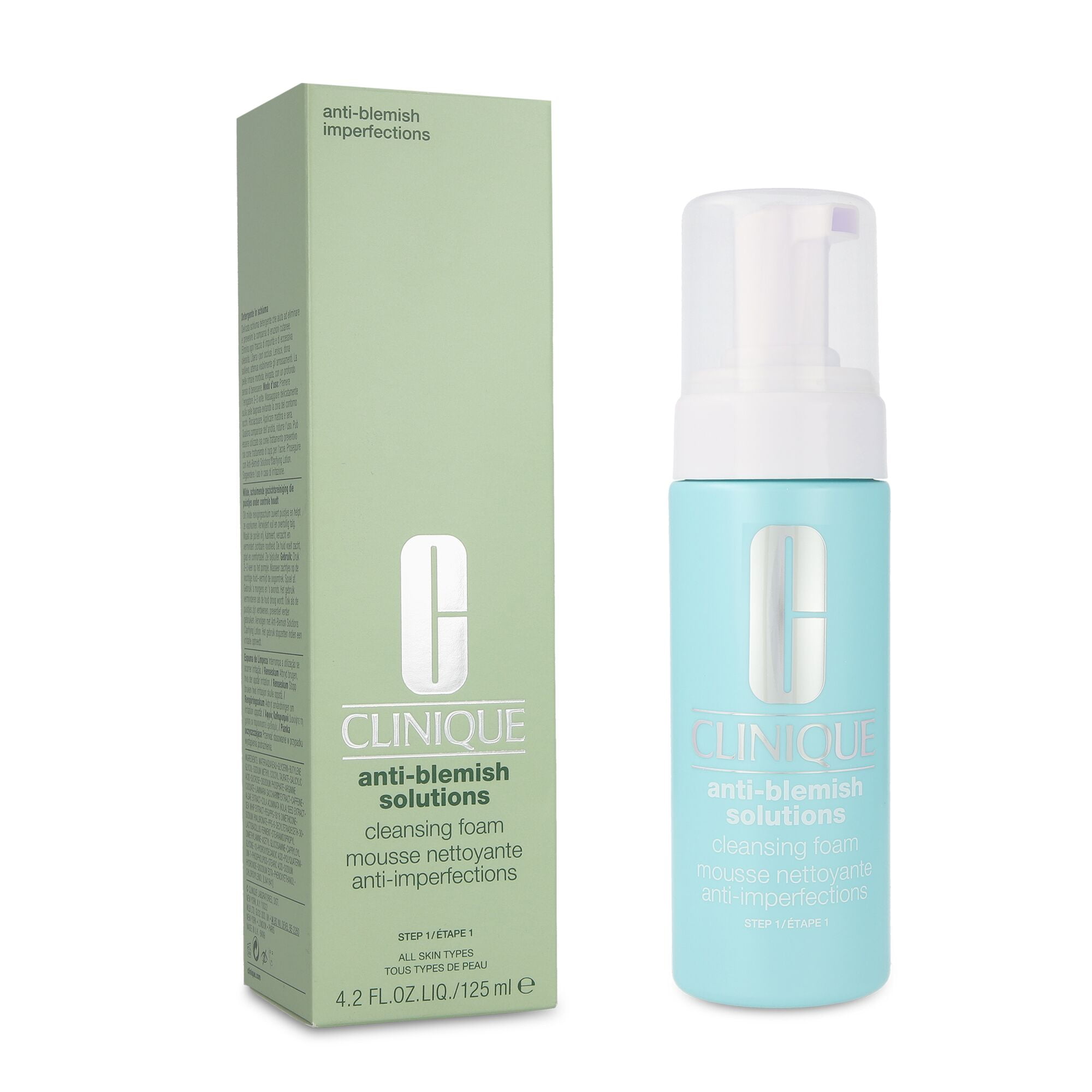 Limpiador Facial Clinique Acne Solutions Cleansing Foam 125ml | Bodega ...