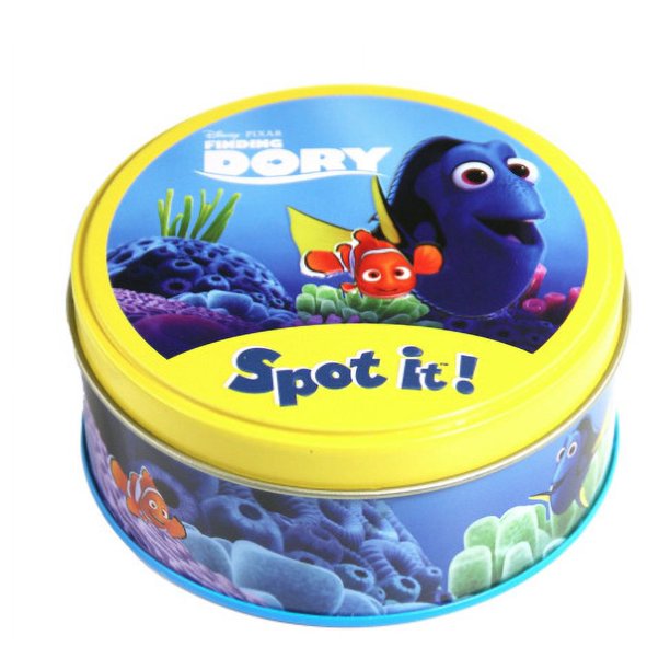 Dobble Spot It juego de cartas tablero de caja de lata de juguete ...