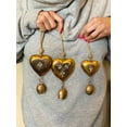 Metrotex Designs 62046 Godiva Hearts Pediments Wind Chimes, Gold Foil ...