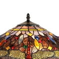 CHLOE Dragan Tiffany-style 2 Light Dragonfly Table Lamp 16" Shade ...