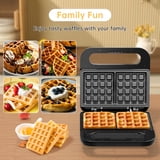 GPED Waffle Maker 2 Slices Compact with Indicator Lights, Cool Touch ...