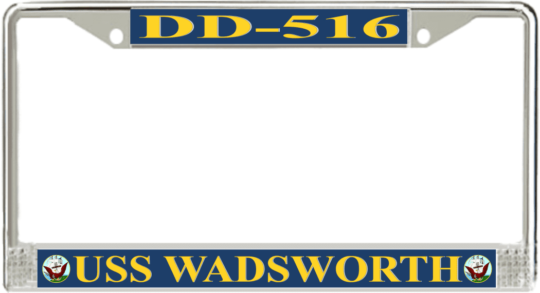 USS Wadsworth DD-516 License Plate Frame - Walmart.com