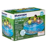 Bluescape Transparent 8 ft 3D Above Ground Ring Pool with 2 Pairs of ...