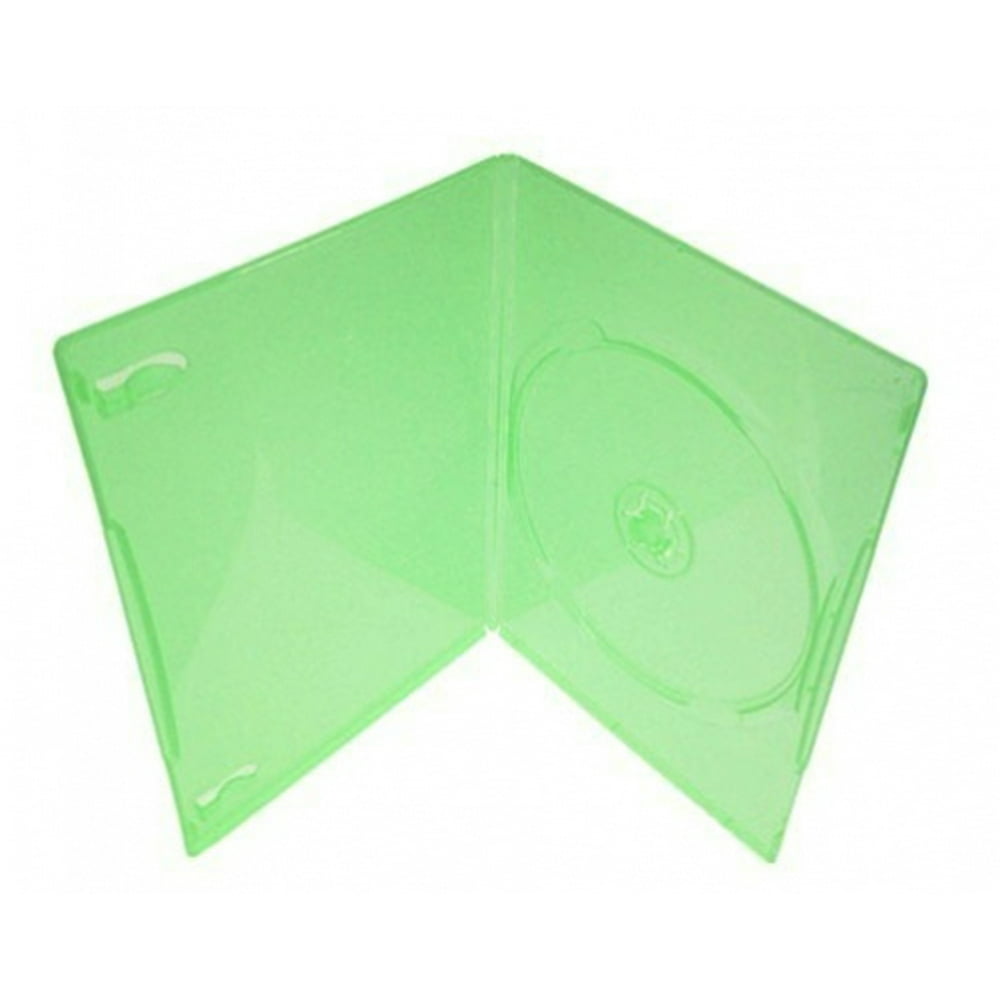 CheckOutStore 50 SLIM Clear Green Color Single DVD Cases 7MM - Walmart ...