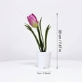 Realistic Pink PE Artificial Flower Desktop Decor with Base for Home ...
