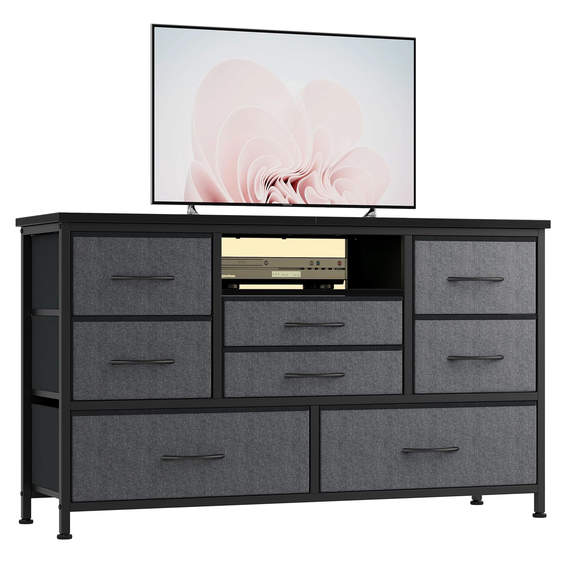 Click here for Jojoka 8-Drawer Tv Stand With Led Light For 55 Tv... prices