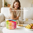 AHGLOP-Divided Drink Packet Organizer, Octagonal 5 Compartment Clear ...