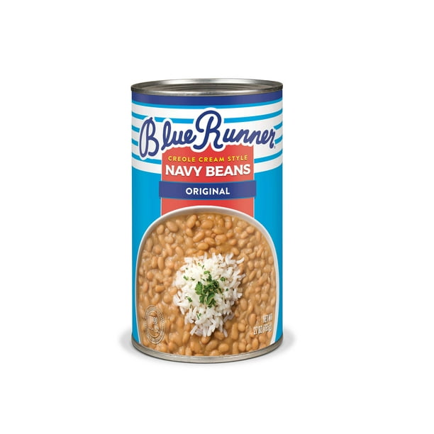 Blue Runner Creole Cream Style Navy Beans, 27 oz can, Heat and Serve ...