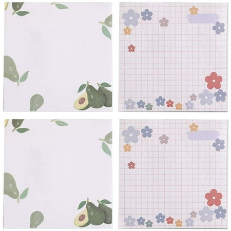 4pcs Kawaii Cartoon Fruit Memo Pad Sticky Notes Tearable Writing Pads ...