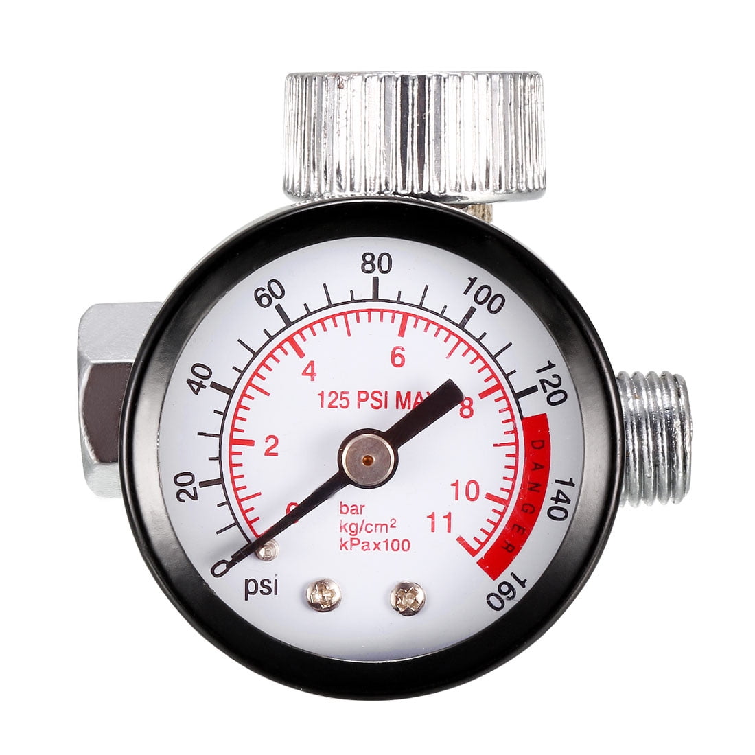 Pressure Gauge , 0-160 PSI/0-11kg/cm2 Dual Scale , 1.4" Dial Display ...
