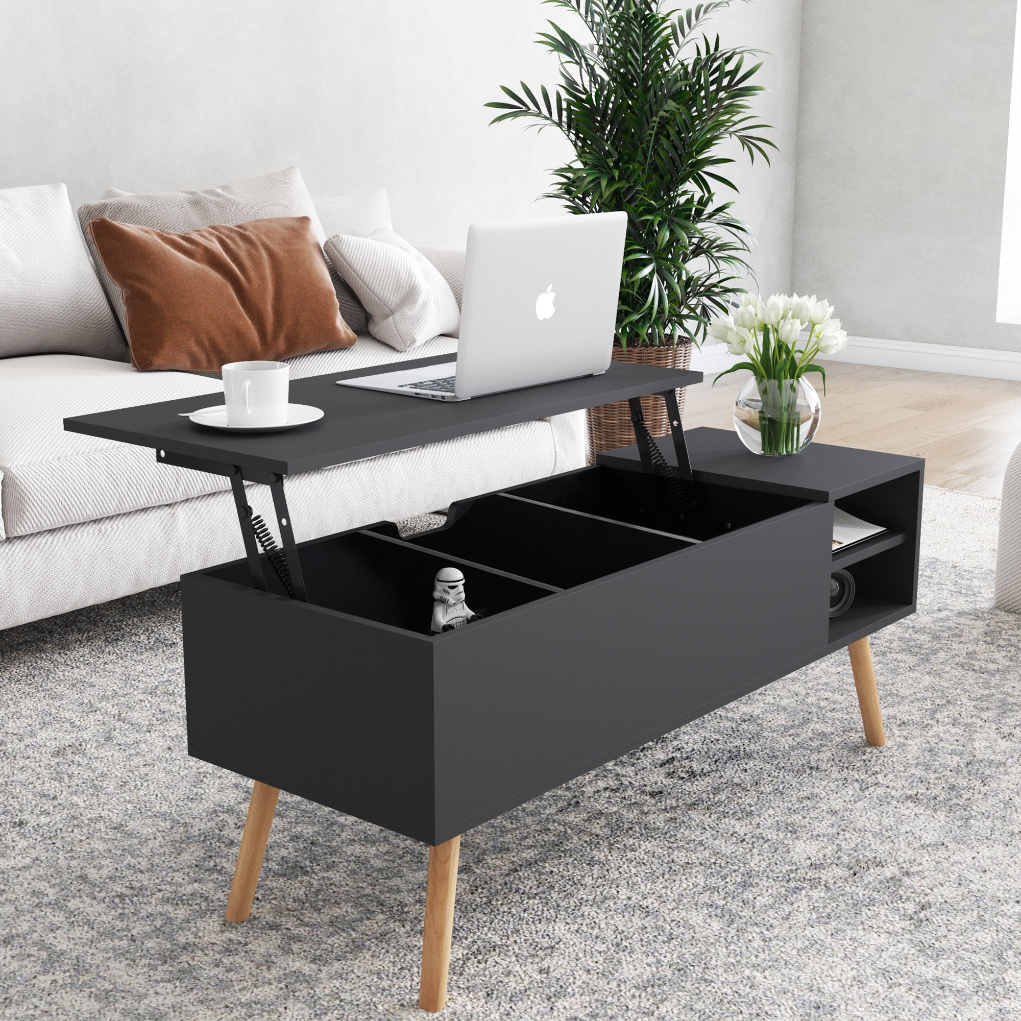 Bellemave Fashion Coffee Table with solid wood legs support, Computer ...