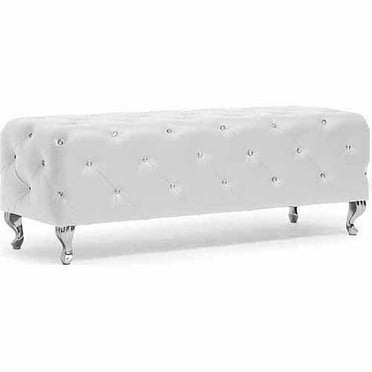 Linon Madison Roll Arm Bench, Natural, 18 inch Seat Height, Multiple ...