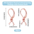 50Pcs 304 Stainless Steel Leverback Earring Findings with Ice Pick ...