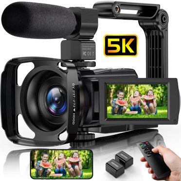 Portable Vlog Video Camera Camcorder with Microphone for YouTube, FHD ...