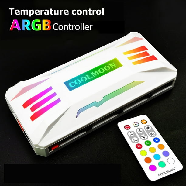 RGB Controller 4Pin PWM 5V 3Pin ARGB Fan Remote Control (White) | Bodega Aurrera en línea