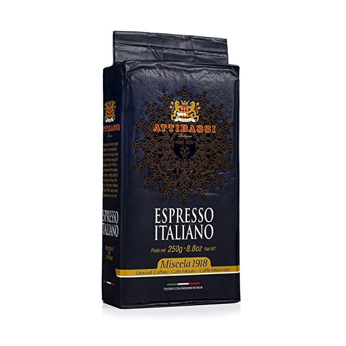 Attibassi Espresso Italiano Medium Roast Premium Ground Coffee 8.8 oz ...