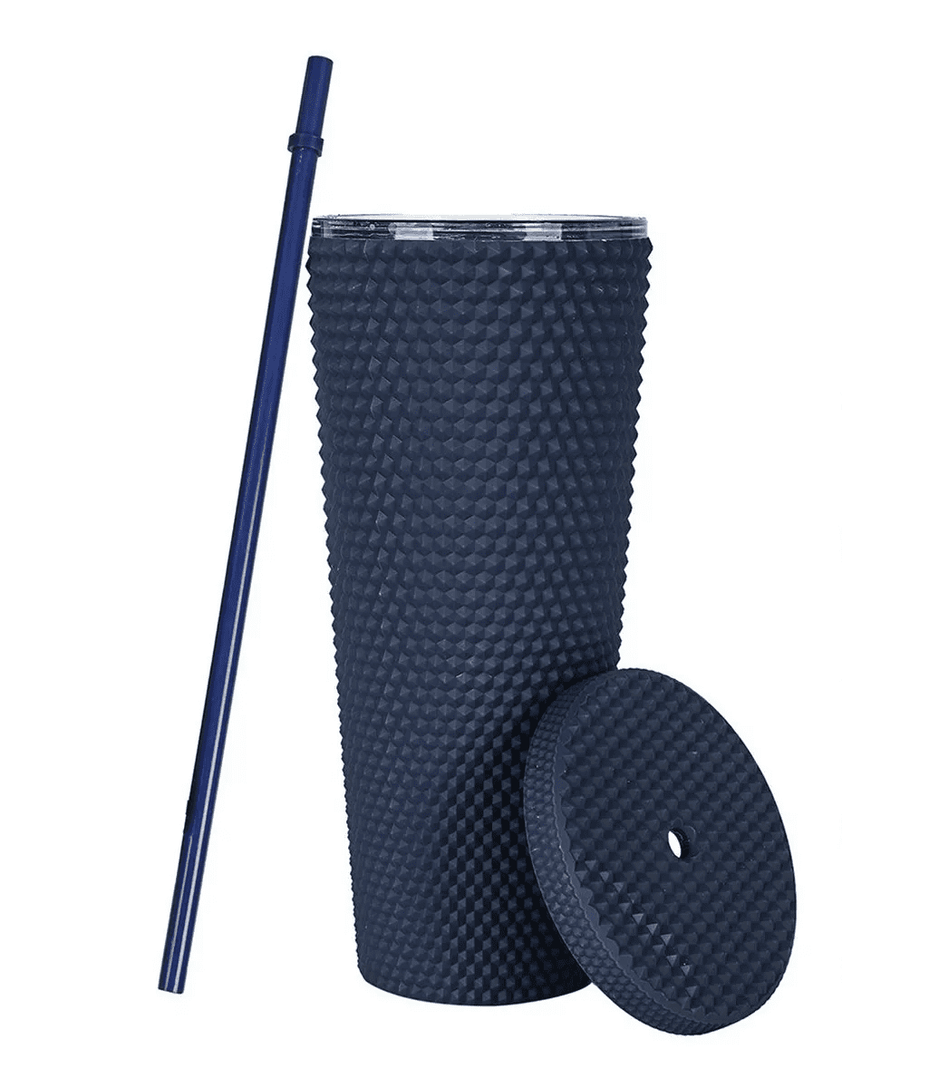 Termo Vaso Con Tapa Y Popote De 24 Oz Azul Marino | Walmart en línea