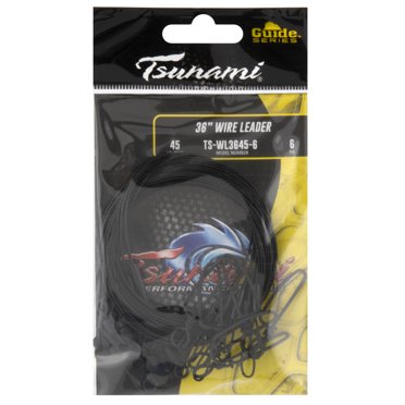 Eagle Claw 24" 45 lb. Heavy Duty Wire Leader, Black, 6 Pack - Walmart.com