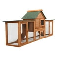 Pefilos 83" Large Rabbit Hutch Indoor and Outdoor Wood Bunny Cage with A Tray and Runs for Small ...
