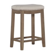 CHITA 30 inch Swivel Upholstered Counter Height Bar Stools with Tufted ...