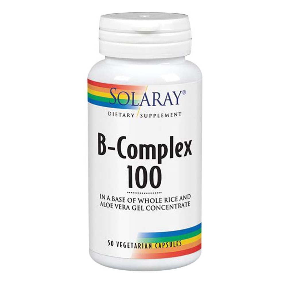 Suplemento Solaray B-Complex 100 250 cápsulas con aloe vera | Bodega ...