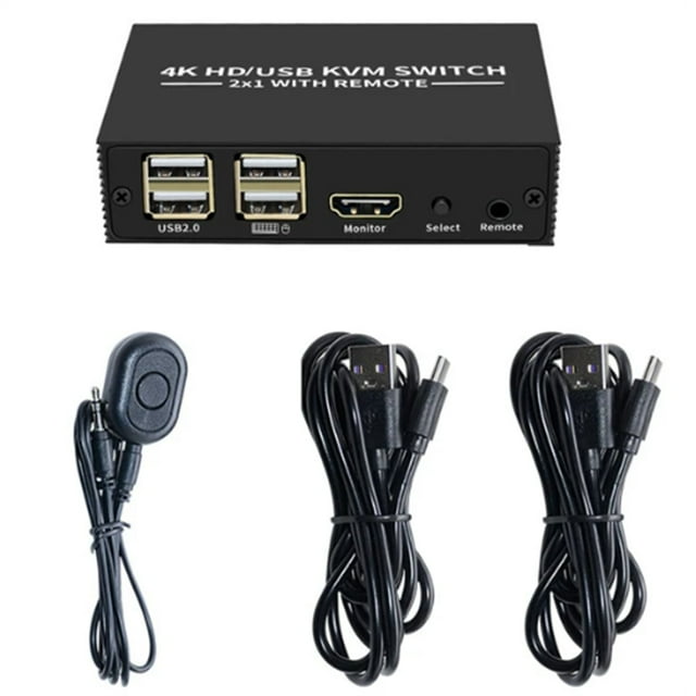 Commutateur Compatible KVM 2X1 4K, Sélecteur USB Compatible 2 en 1 avec ...