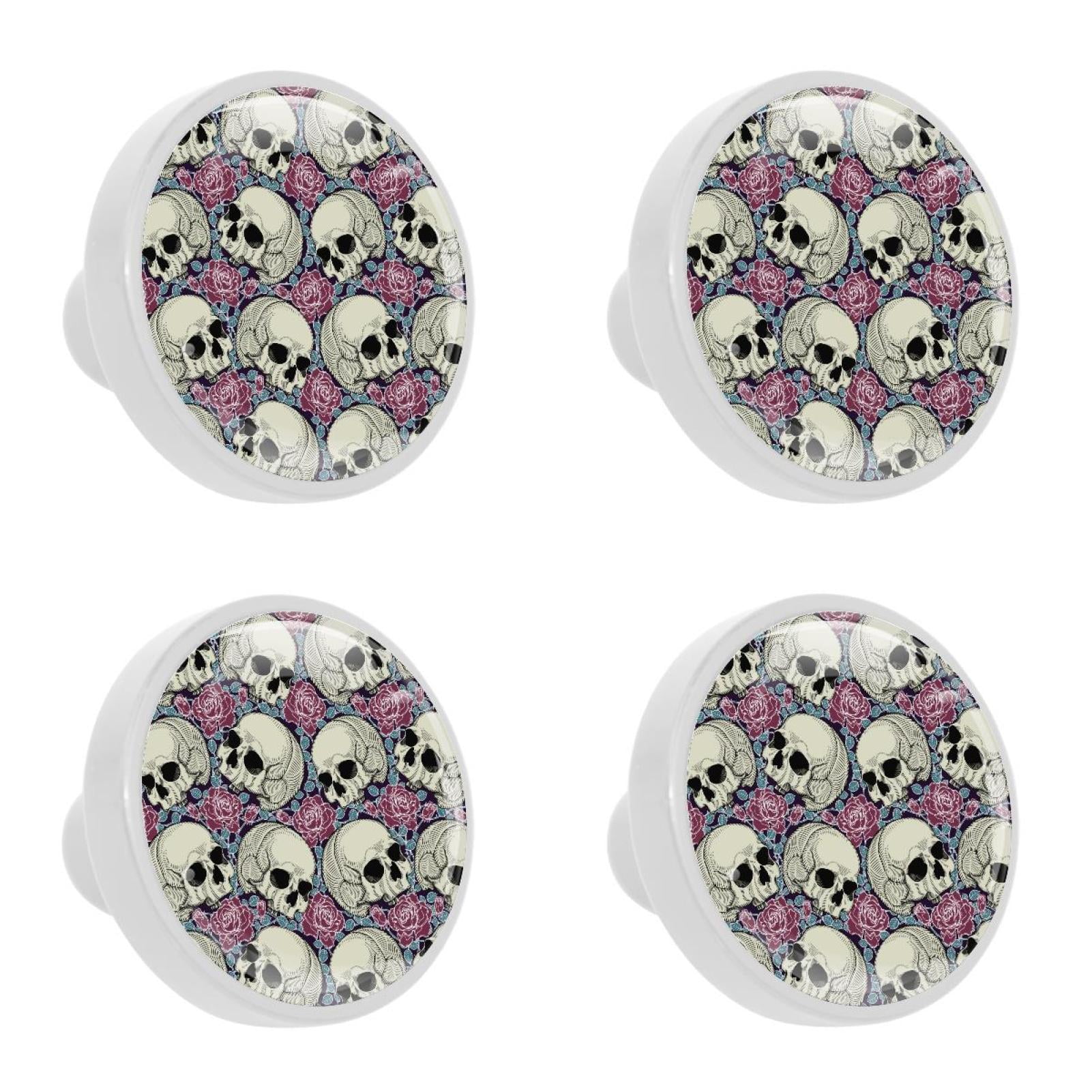 4 Pcs Skull Knobs for Kitchen Cabinet Cupboard Dresser Bookcase Drawer ...