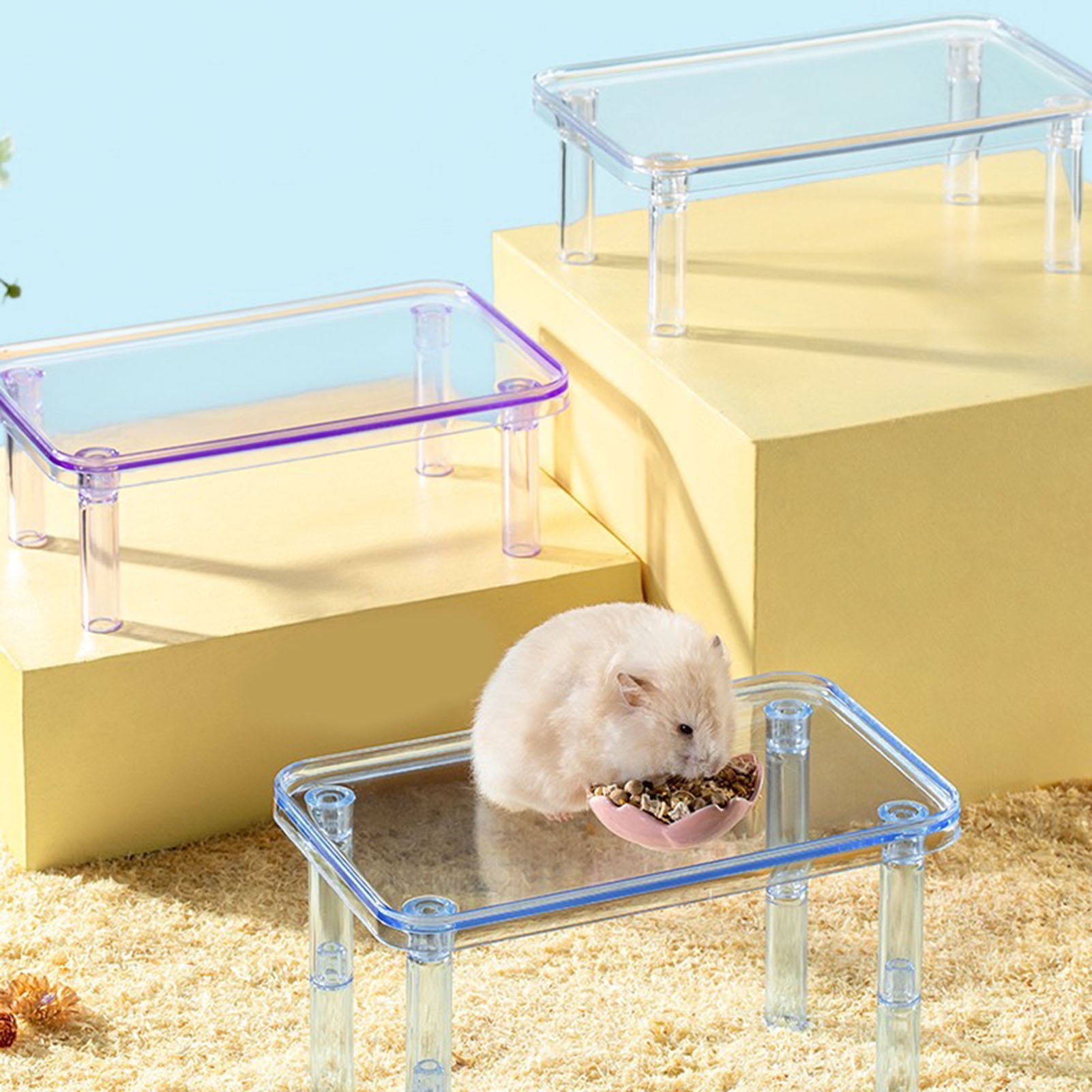 opvise Hamster Platform Transparent Detachable Decorative Landscaping ...